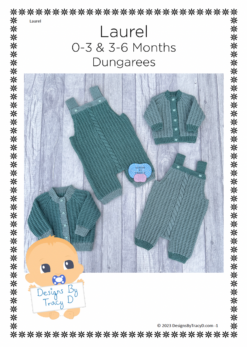 Laurel Baby Knitting Pattern 2 sizes - Download – Designs By Tracy D