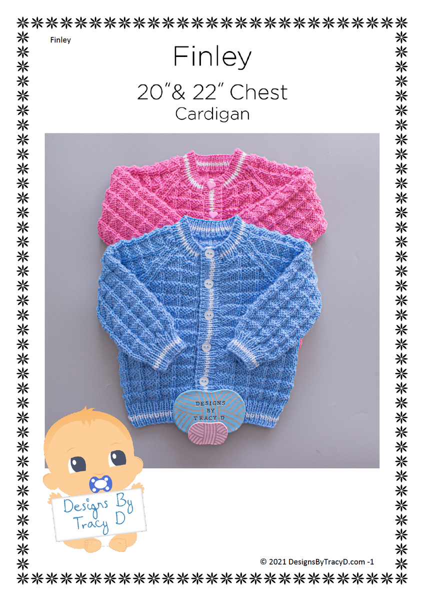 Finley Unisex Baby Knitting Pattern 2 sizes - Download – Designs By Tracy D
