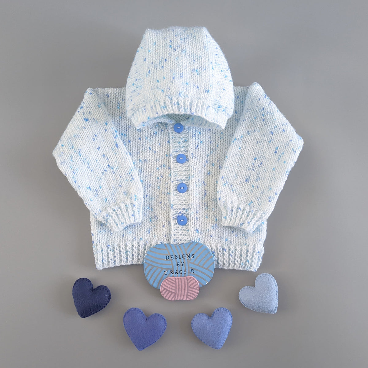 Thea Unisex Hoody Baby Knitting Pattern - Download - Designs By TracyD ...
